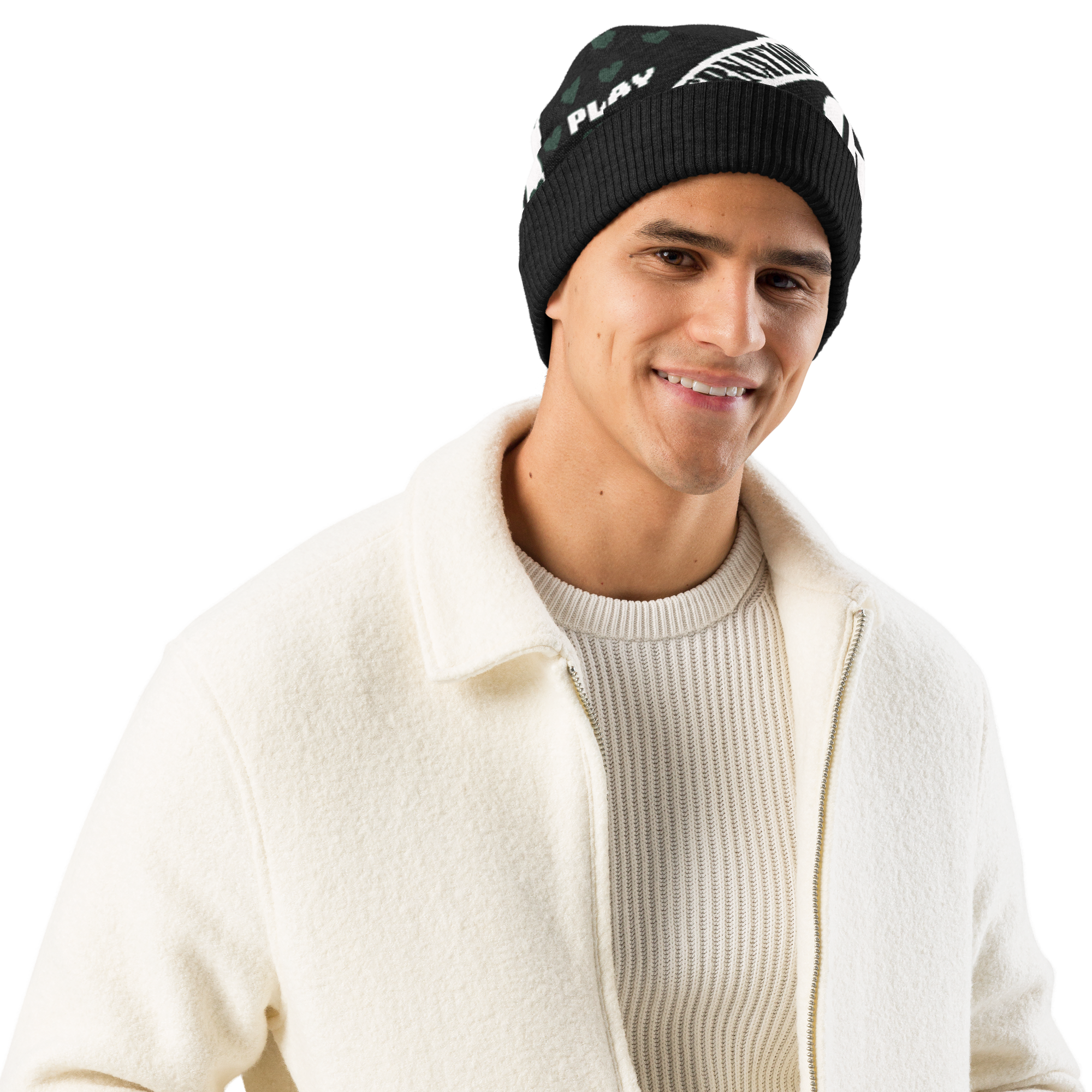 Zoria 9 Transitional Hip Hop knitted green hearts beanie – Zoria 9 ...